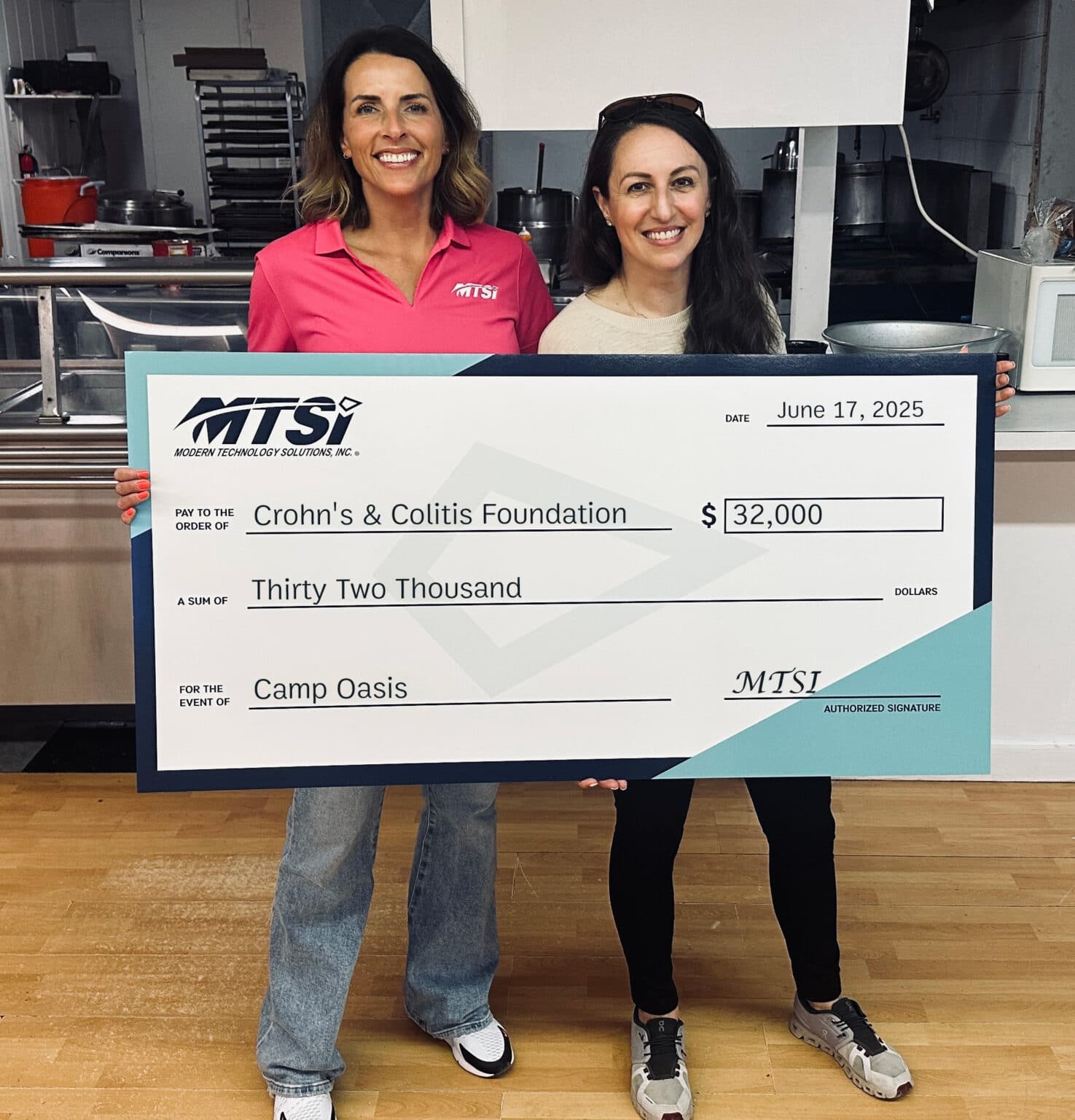 MTSI Supports Youth with Donation to Crohn’s & Colitis Foundation at Camp Oasis - MTSI